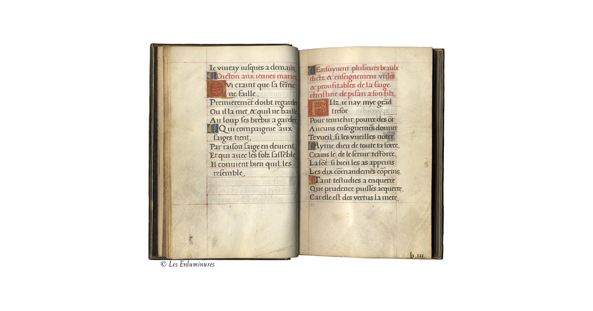 Pizan Poetry Text Manuscripts Illuminated Christine : Medieval Text ...