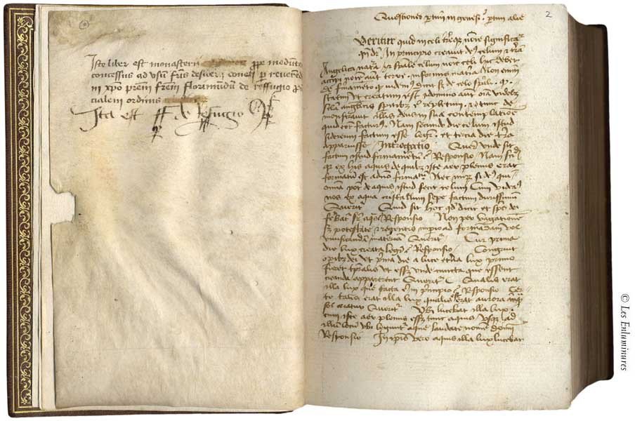Lombardus Illuminated Manuscript Augustine : Medieval Text Manuscripts