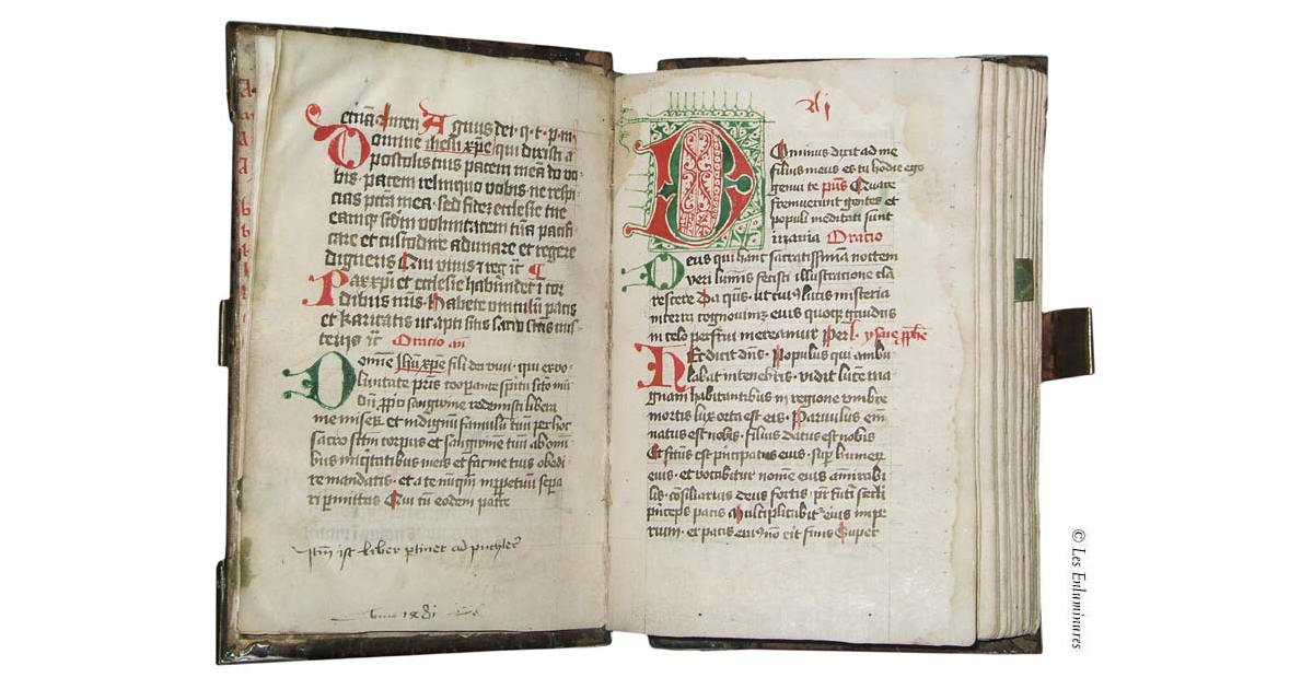 Missal Illuminated Rare Manuscripts : Medieval Text Manuscripts