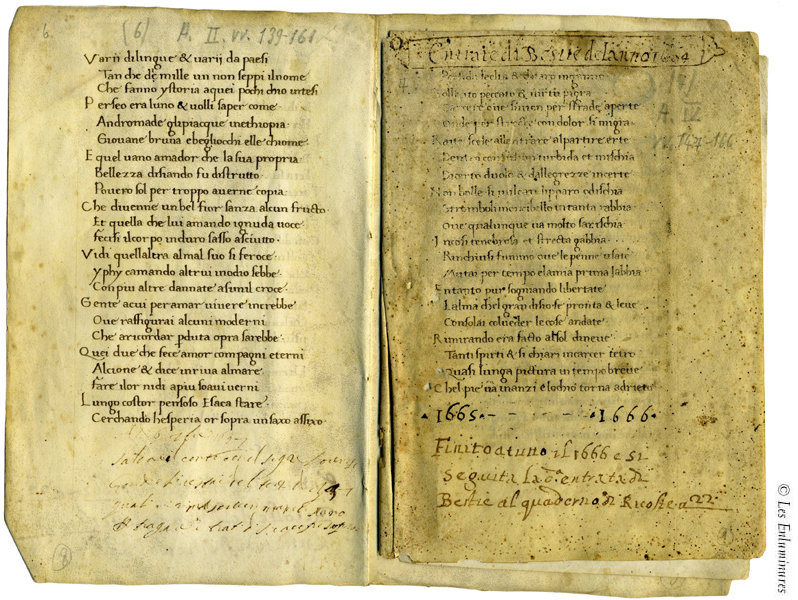 Petrarch Text Illuminated Manuscript : Medieval Text Manuscripts