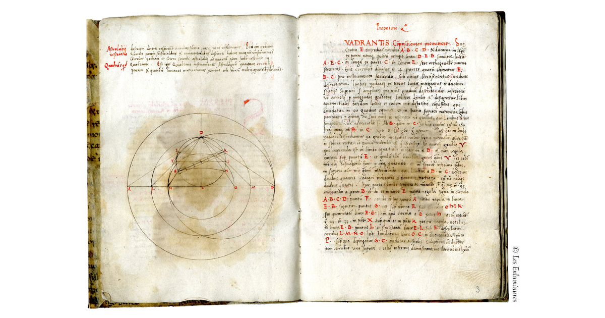 Quadrant Medieval Manuscripts Astrolabe : Medieval Text Manuscripts