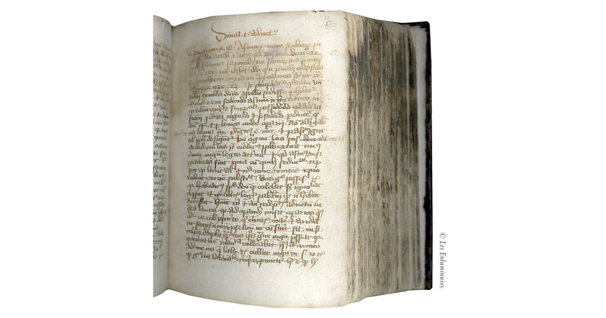 Preacher Text Manuscript Illuminated : Medieval Text Manuscripts