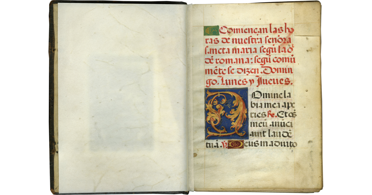Book of Hours Medieval Illuminated Manuscript : Medieval Text Manuscripts
