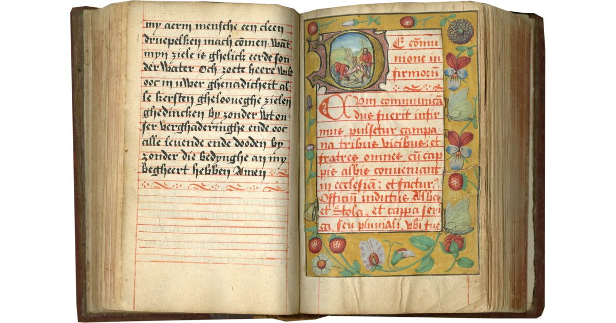 Hybrid Ritual Medieval Illuminated Manuscript : Medieval Text Manuscripts