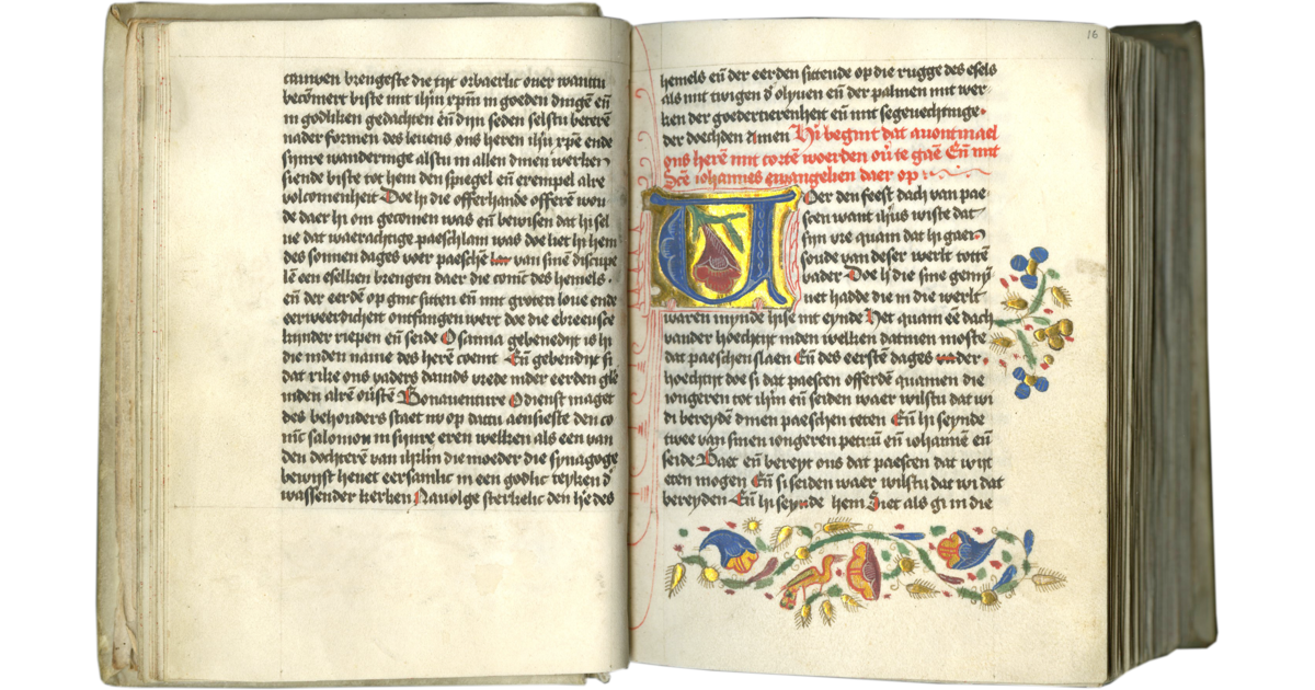 Vernacular Prayer Book Medieval Illuminated Manuscript : Medieval Text ...