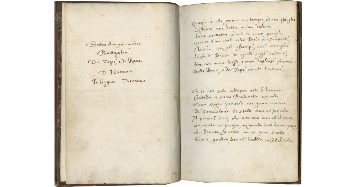 The Battle of the Frogs and Mice : Medieval Text Manuscripts