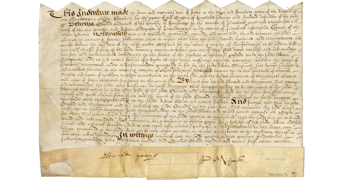 Royal Letters Patent of Queen Elizabeth I : Medieval Text Manuscripts