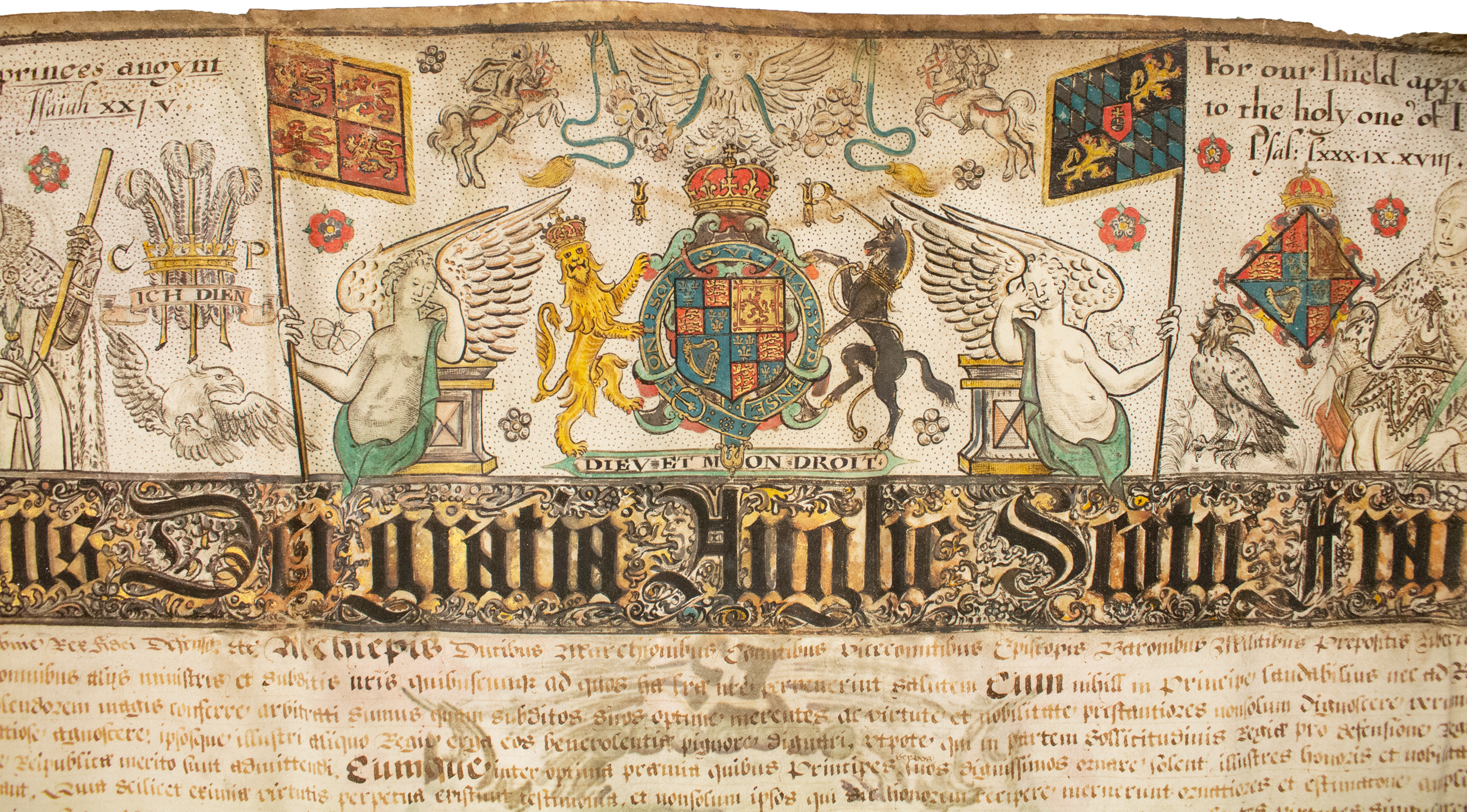 Irish Deed Bearing Portraits of James I : Medieval Text Manuscripts