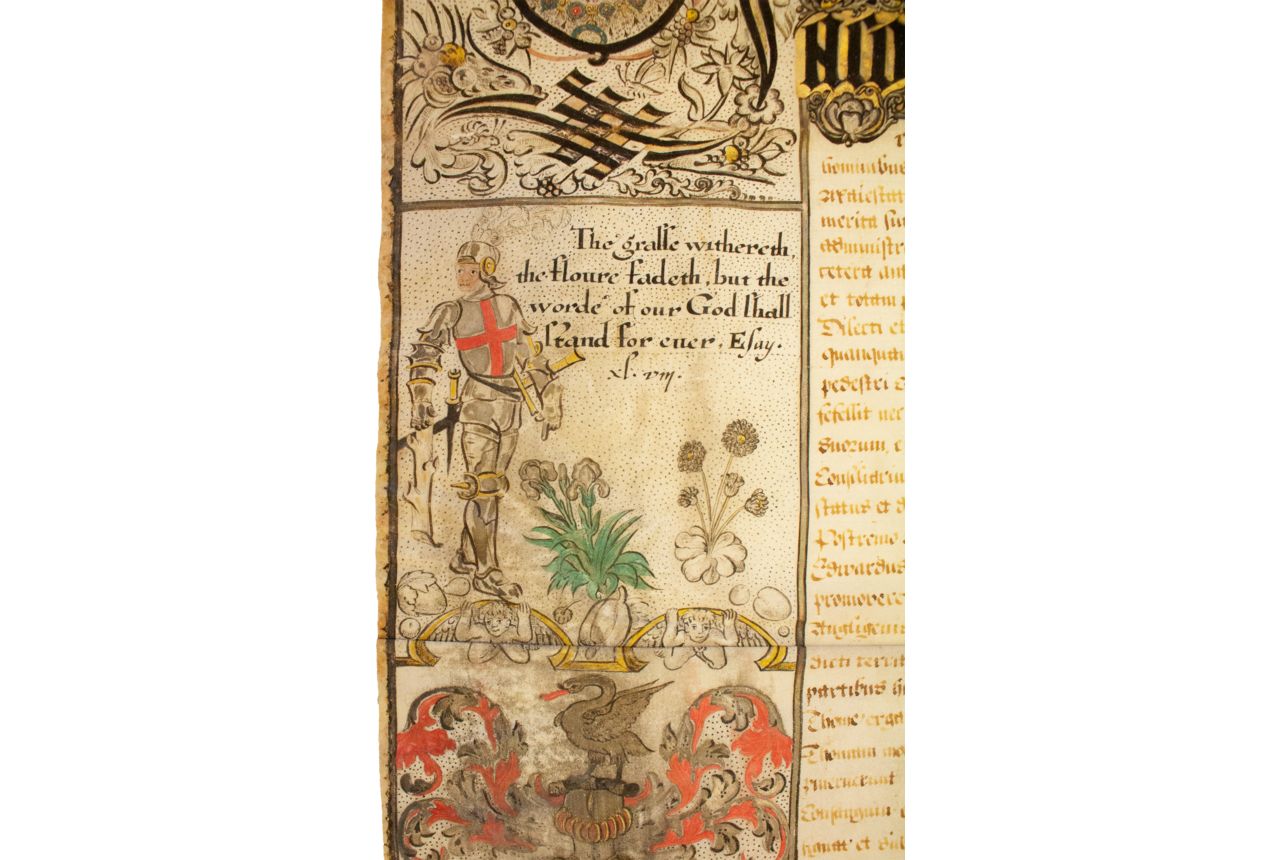 Irish Deed Bearing Portraits of James I : Medieval Text Manuscripts